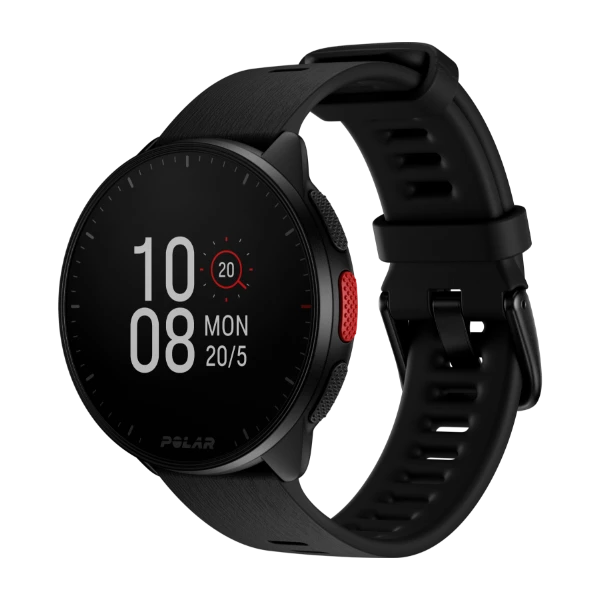 Polar Pacer GPS löparklocka S-L, svart/svart - Power.se
