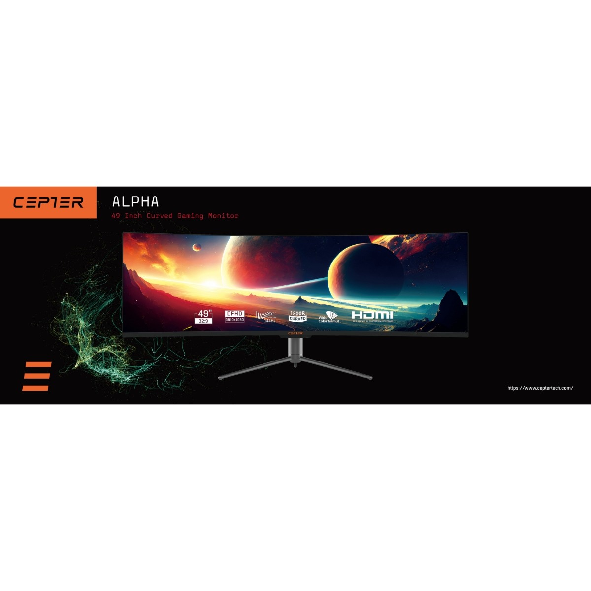 Cepter Alpha 49" DFull HD gaming monitor - CEPTER