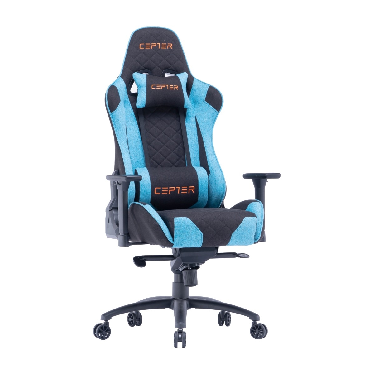 CEPTER ROGUE FABRIC GAMING CHAIR - BLACK & DARK BLUE - CEPTER