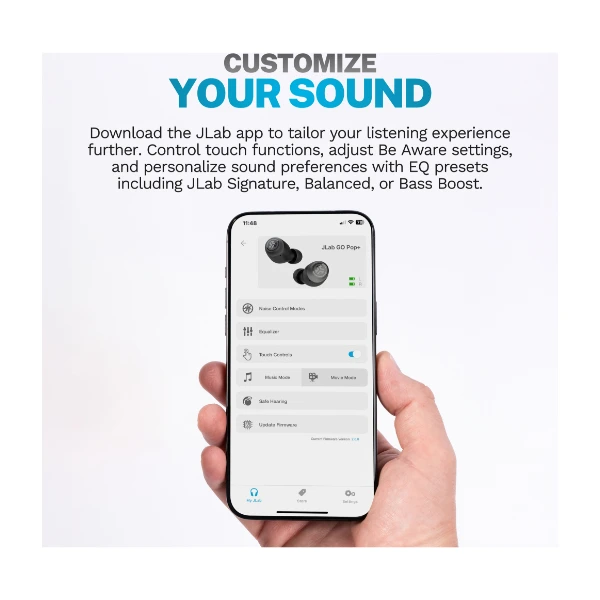 JLab Go Air Pop True Wireless, svart - Power.no