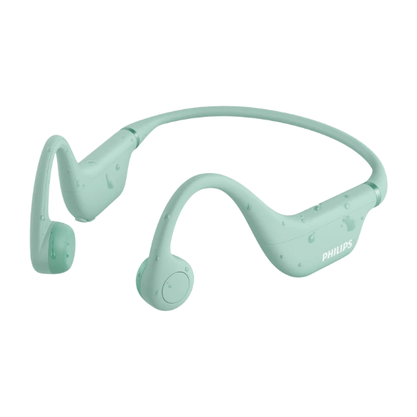 Philips TAK4607GR Bone Conduction -kuulokkeet, vihreä - Power.fi