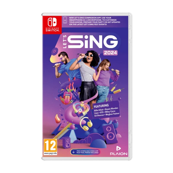 Let's Sing 2024 + 2 mikrofoner (Nintendo Switch) - Power.se