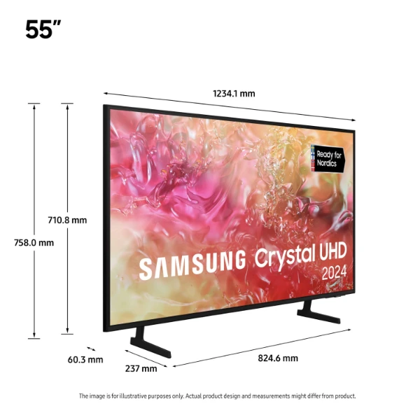 Samsung 55" 4K UHD LED TV TU55DU7105KXXC - Power.no