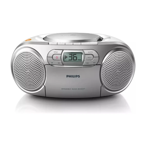 Philips AZ127/12 bärbar CD-spelare, silver - Power.se
