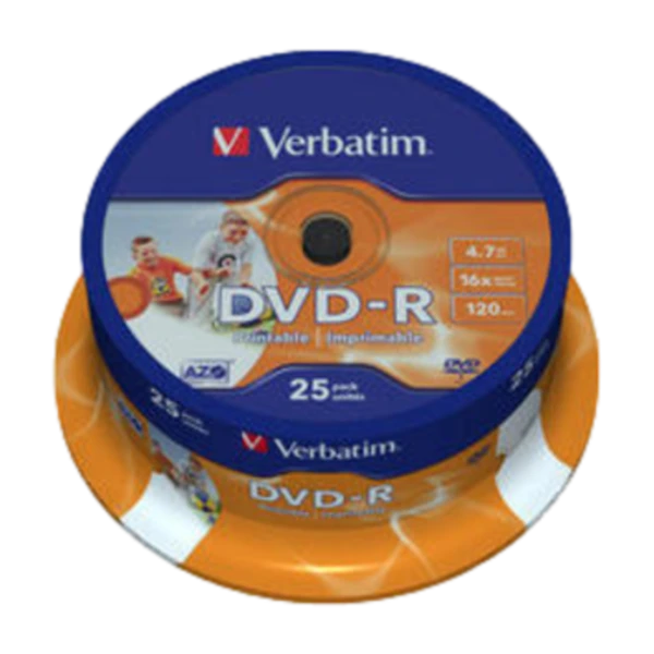 Verbatim DVD-R 4,7GB 25PK Spindel print - Power.se