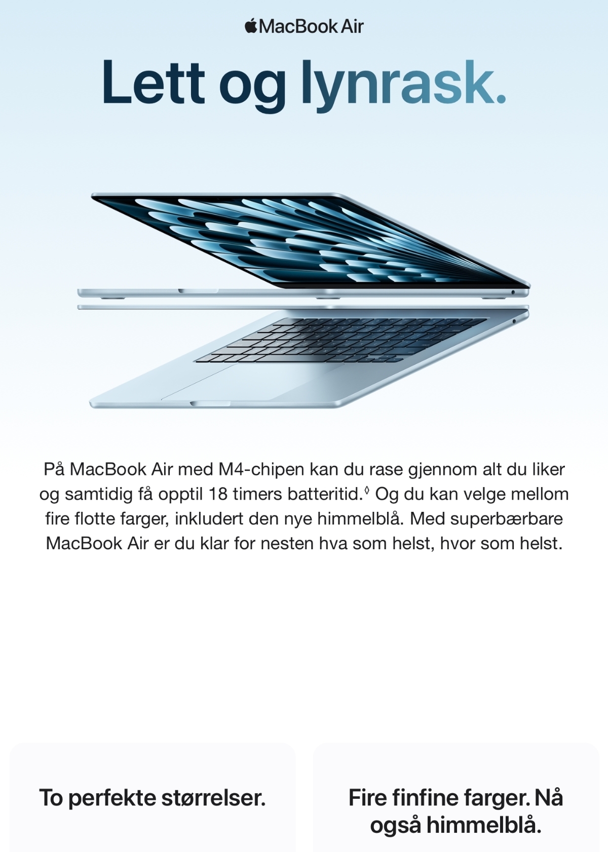 Apple MacBook Air 13" (2025, M4) 16/512 GB, midnatt - Power.no