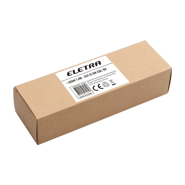 Eletra HDMI AM 1.4B - Dvi-D 3M kabel, svart - Power.se