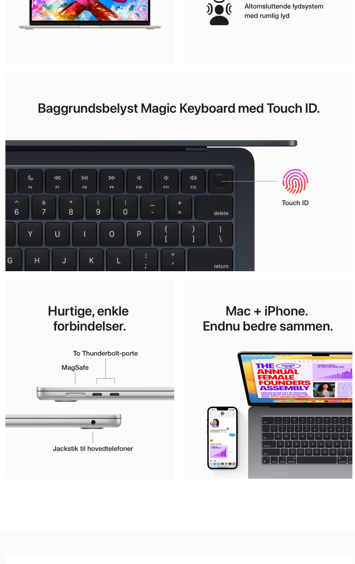 Apple MacBook Air 2022 MLY33DK/A 13" 256 GB, Midnat - POWER.dk