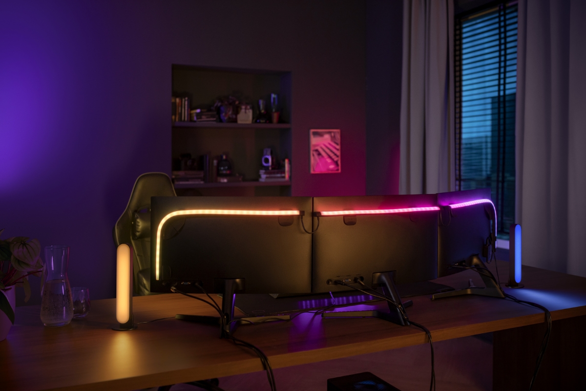 Philips Hue Play Gradient lysstrip til 3 X 24–27" skærme - POWER.dk