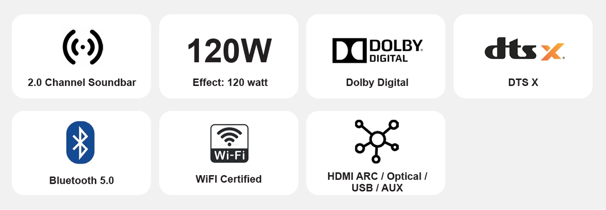 Hisense HS205G 2.0 soundbar - Power.fi