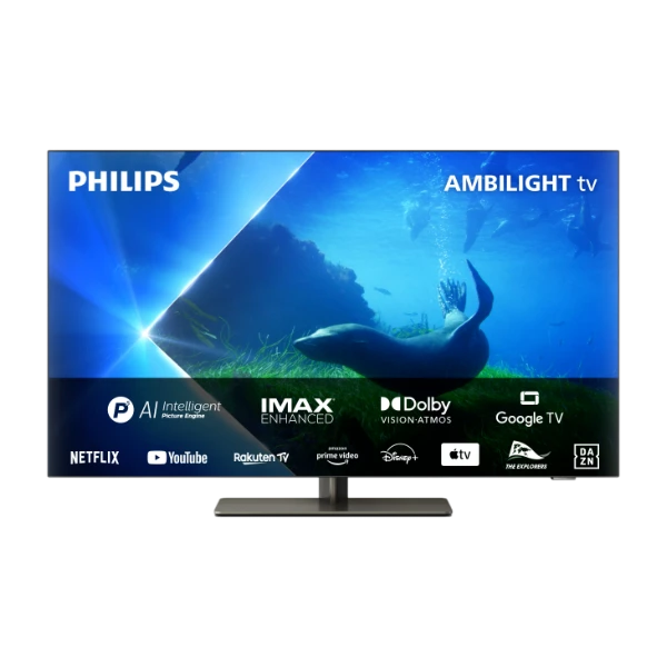 PHILIPS 42" 4K OLED AMBILIGHT GOOGLE TV 42OLED808 - Power.dk
