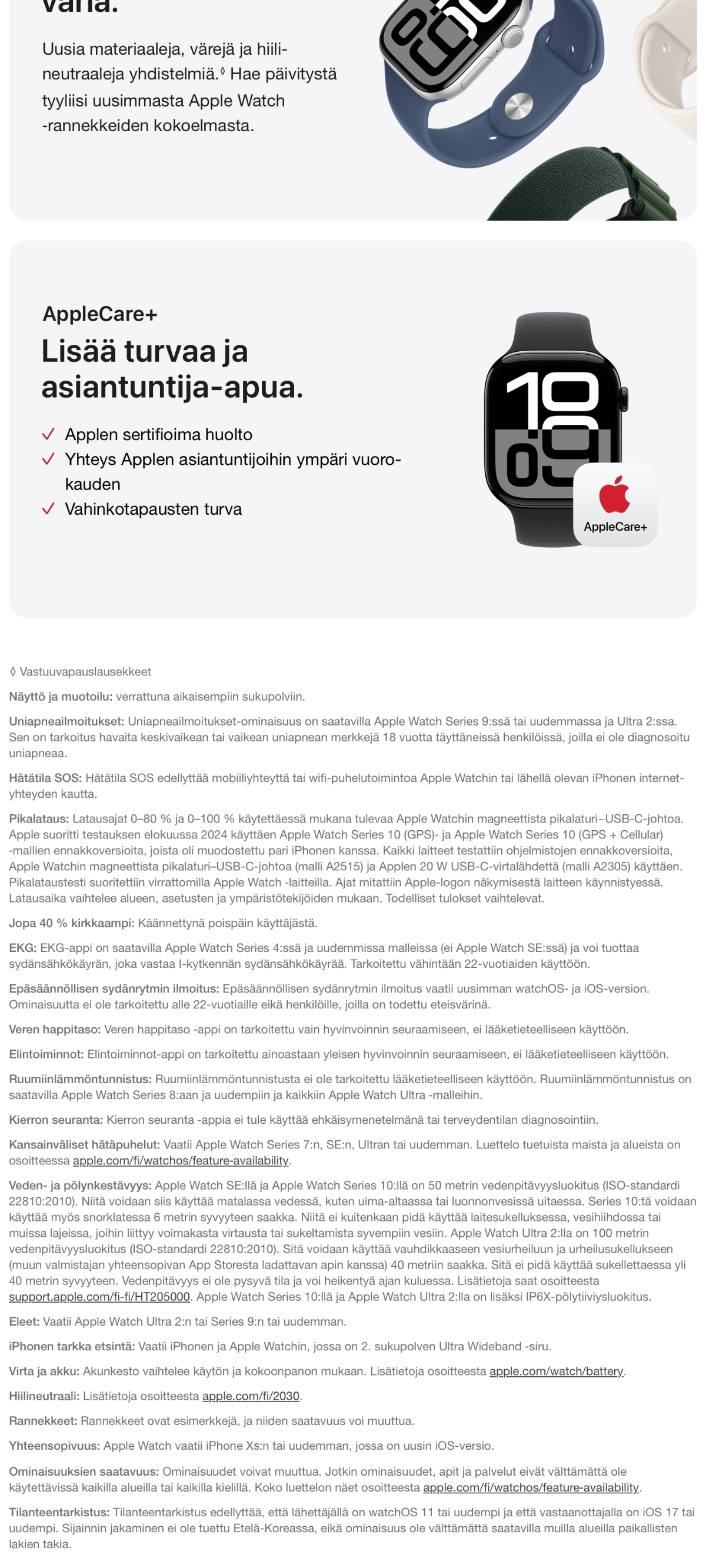 Apple Watch Series 10 GPS 46 mm peilimusta alum, musta urheiluranneke ...