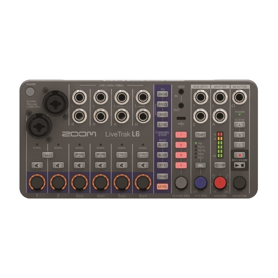 Zoom LiveTrak L6 digital mixer/optager - POWER.dk