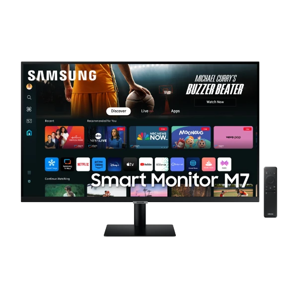 Samsung Smart Monitor M7 S32DM702 32" 4K UHD -näyttö, musta - Power.fi