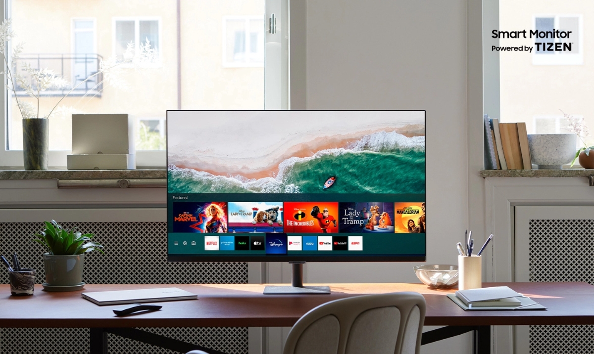 SAMSUNG SMART MONITOR M7 (2023) LS32BM700 32" SKÆRM, SORT - POWER.dk