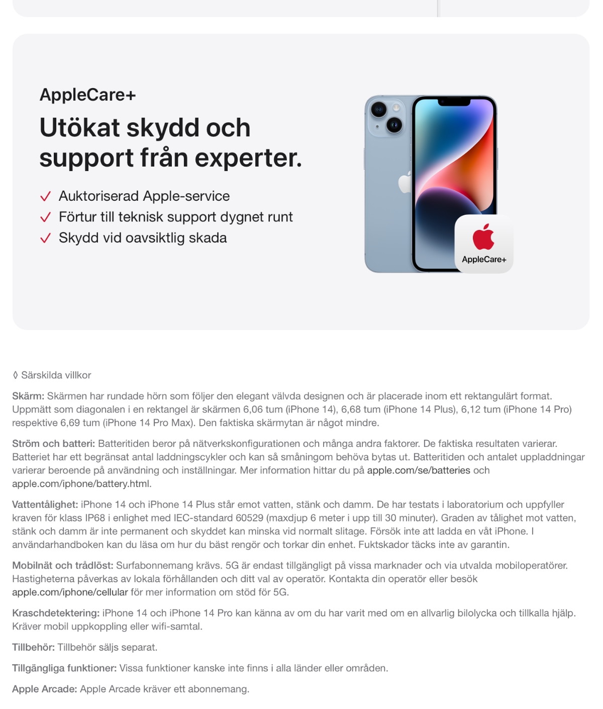 Apple iPhone 14 128 GB, Midnatt - Power.se