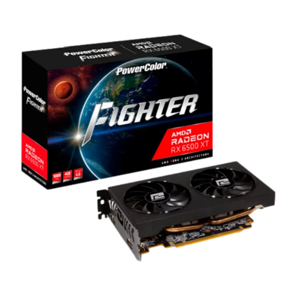 POWERCOLOR RX 6500 XT 4 GB FIGHTER GRAFIKKORT - Power.se