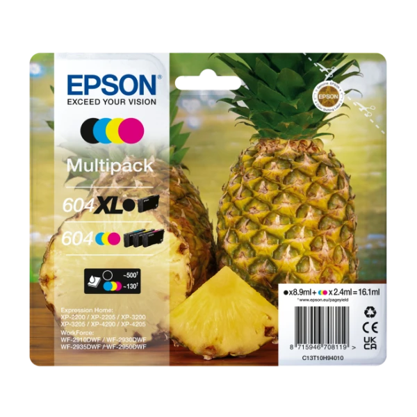 Epson T604 multipack 4-Colours XL blekk - Power.no