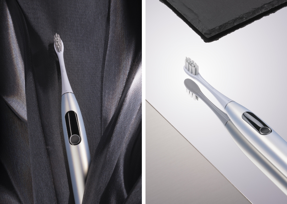 Oclean X Pro digital Set eltandborste, silver - Power.se