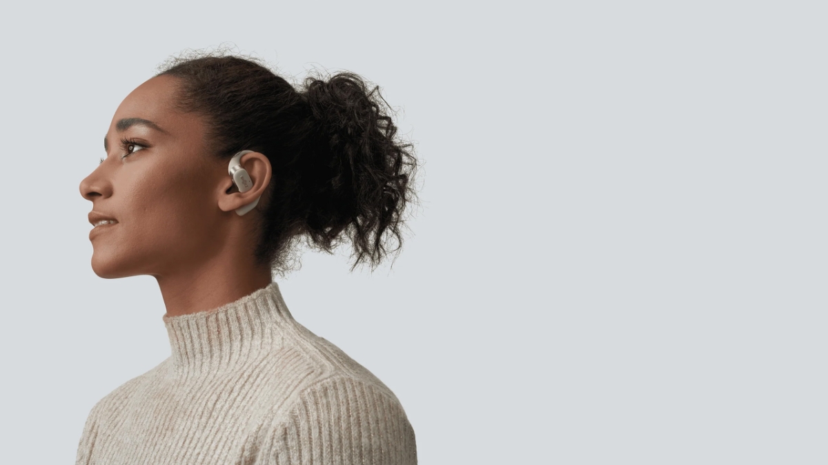 Shokz OpenFit True Wireless, beige - POWER.dk