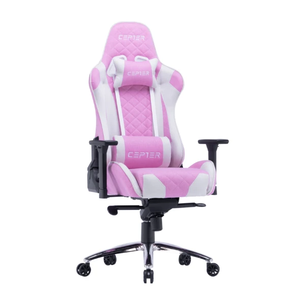 Cepter Rogue Fabric gamingstol, rosa og hvit - Power.no