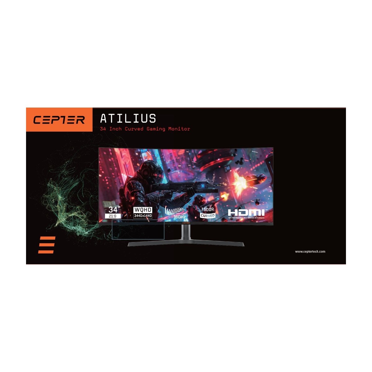 Cepter Atilius 34" QHD gaming monitor - CEPTER