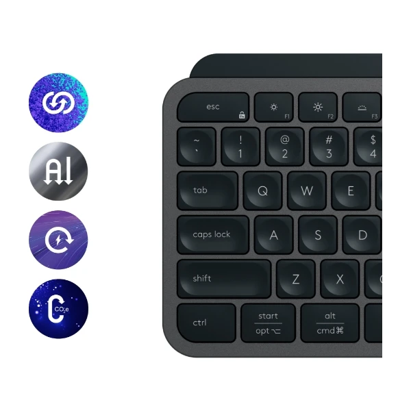 Logitech MX Keys S trådlöst tangentbord, grafit - Power.se