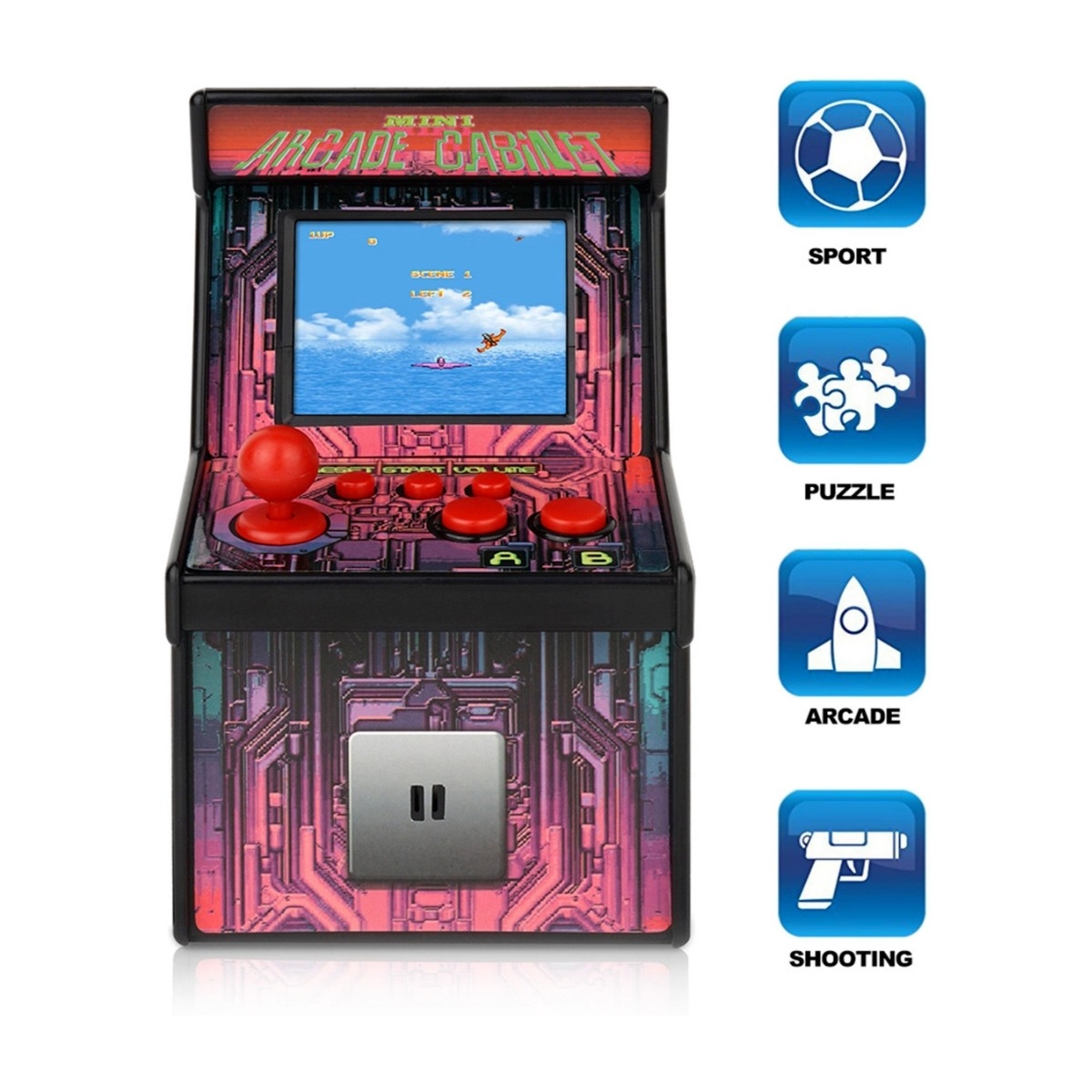 RETRO GAMING MACHINE 16 BIT MINI GAMING CONSOLE - Power.dk