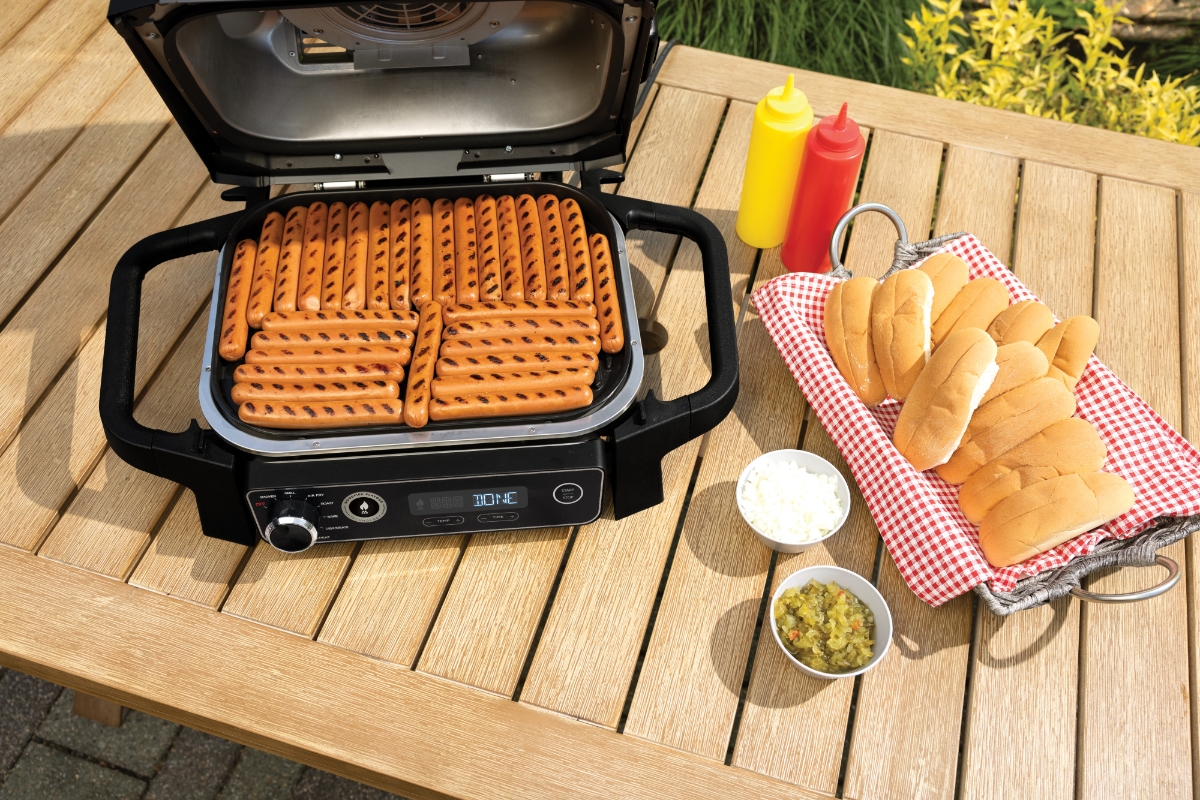 Ninja Woodfire OG701EU udendørs airfryer og elektriskgrill med ryger ...