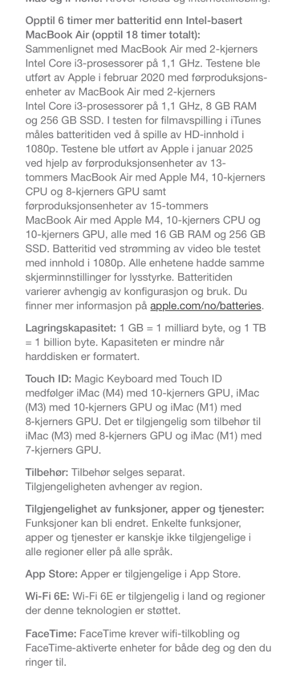 Apple MacBook Air 13" (2025, M4) 16/512 GB, midnatt - Power.no