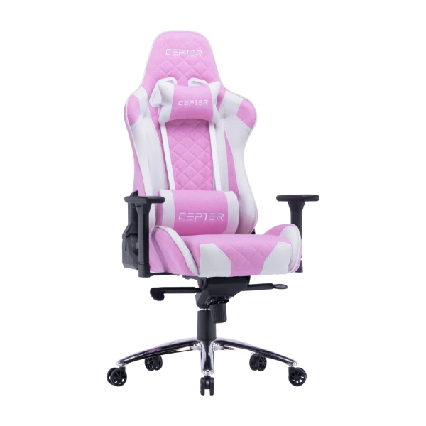 Cepter Rogue Fabric gamingstol, rosa og hvit - Power.no