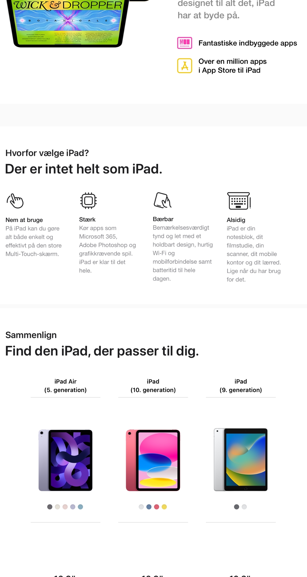 Apple iPad 10,9" (10. generation) Wi-Fi 64 GB 10,9", blå - POWER.dk