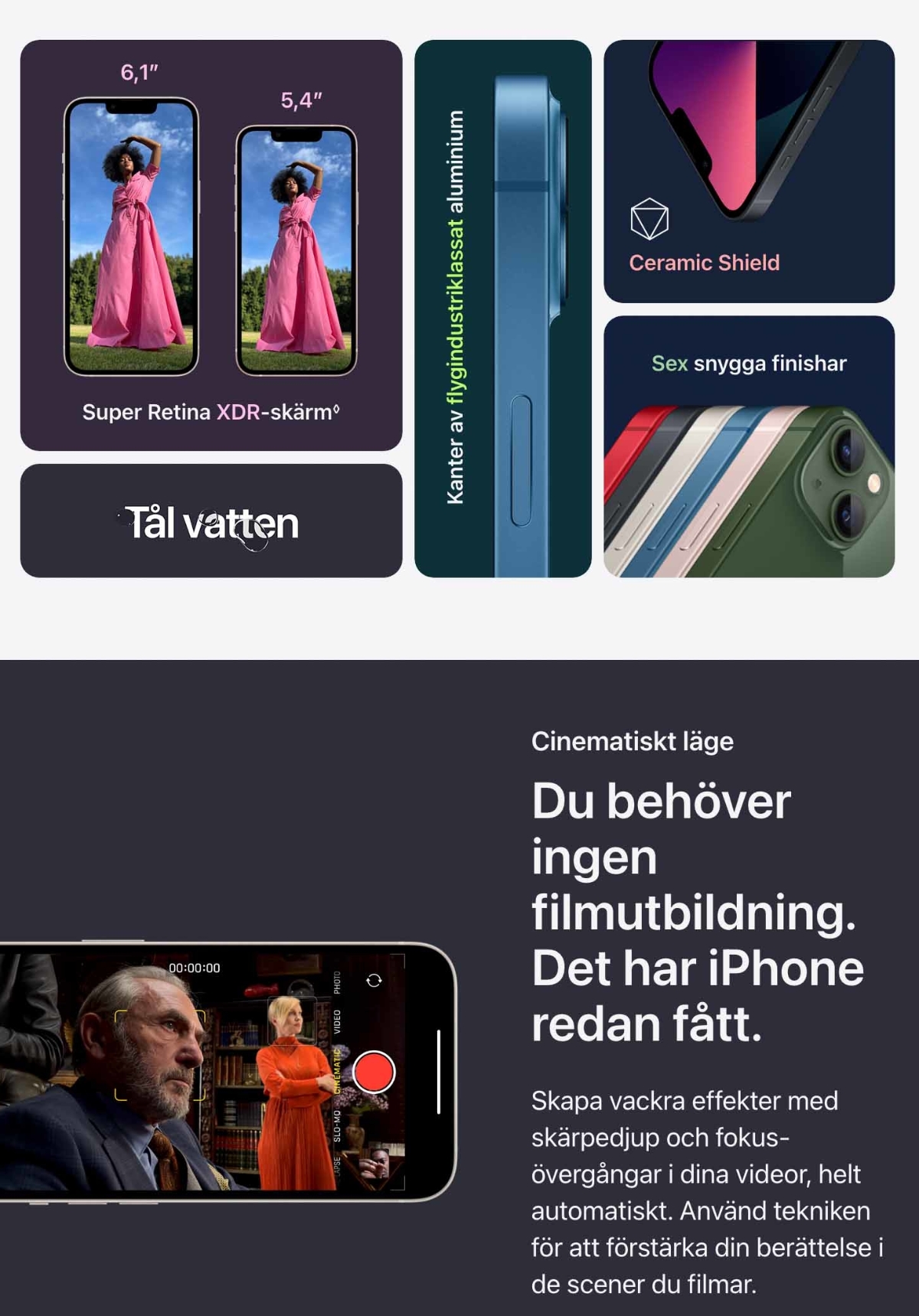 Apple iPhone 13 128 GB Stjärnglans - Power.se