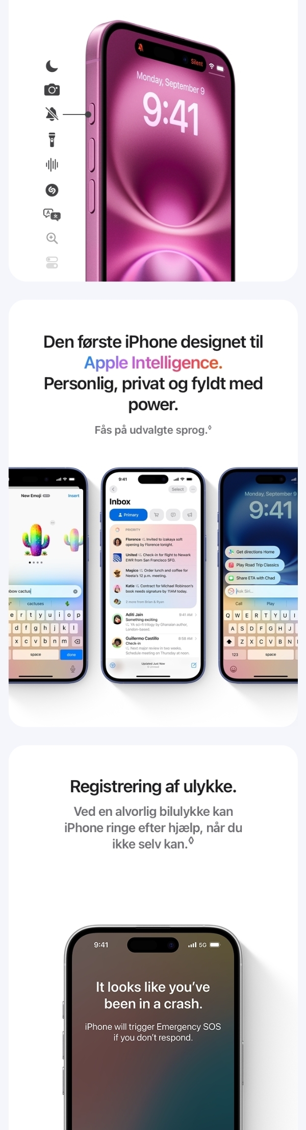 Apple iPhone 16 256 GB, sort - POWER.dk