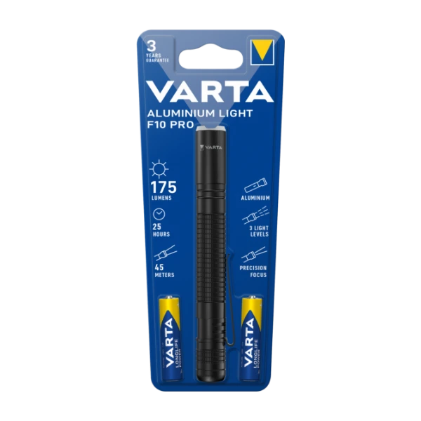 Varta Aluminium Light F10 Pro taskulamppu - Power.fi