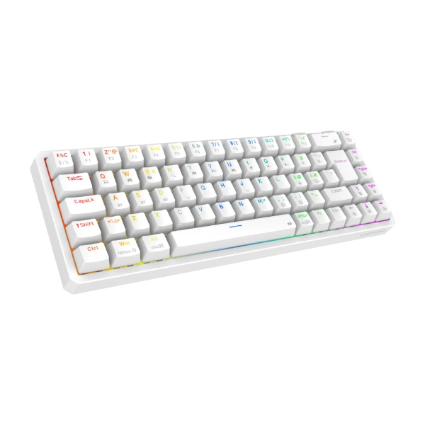 Cepter Explorer Mini trådløst gaming tastatur, hvid - POWER.dk