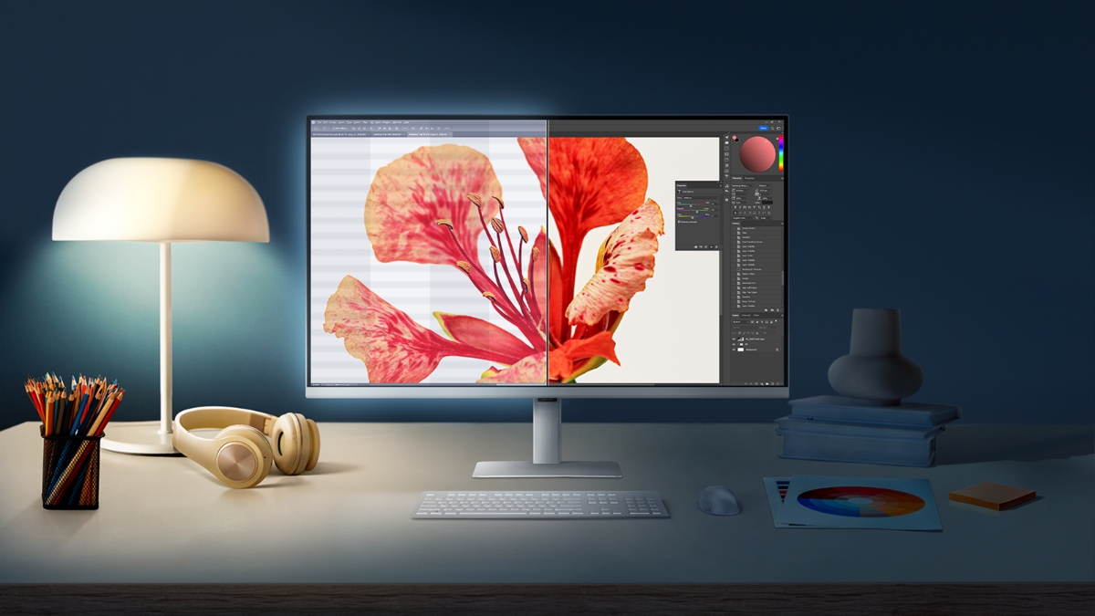 Samsung ViewFinity S7 32" 4K UHD skærm, hvid - POWER.dk