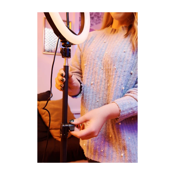 Dacota Platinum 10" RGB-ringlys med stativ & taske - POWER.dk