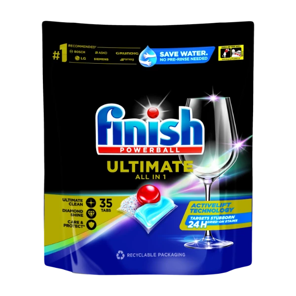 Finish Ultimate All In 1 oppvaskmaskin tabletter 35 stk - Power.no
