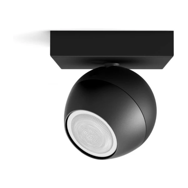 Philips Hue Buckram Enda spotlight, svart 1x5w - Power.se