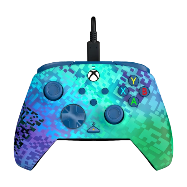 PDP Rematch Wired Xbox controller - Glitch, green - Power.dk