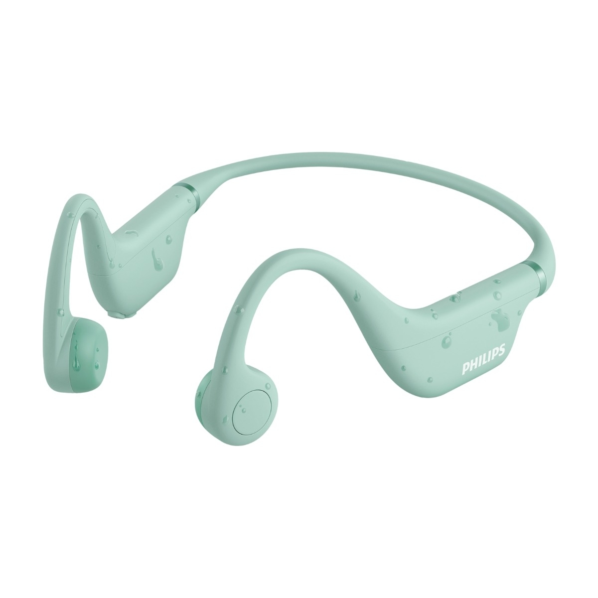 Philips TAK4607GR Bone Conduction -kuulokkeet, vihreä - Power.fi