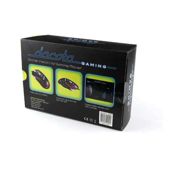 Dacota Falcon V2, red gaming mouse - POWER.dk