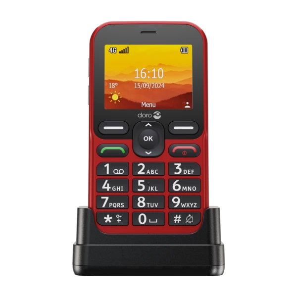 Doro Leva L11 mobiltelefon, rød - Power.no