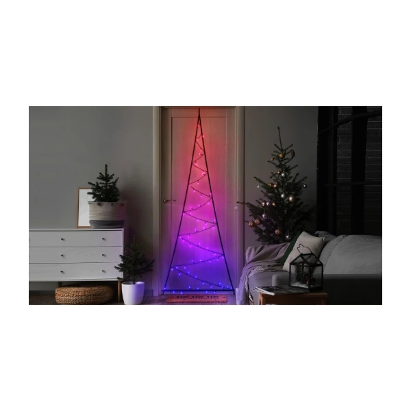 Twinkly Wall Tree RGB+W julelys 70 LED - POWER.dk