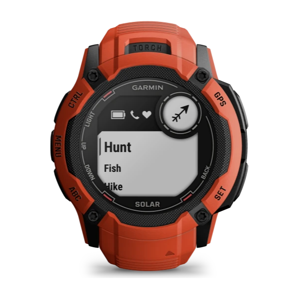 Garmin Instinct 2X Solar GPS smartwatch, flame red - POWER.dk