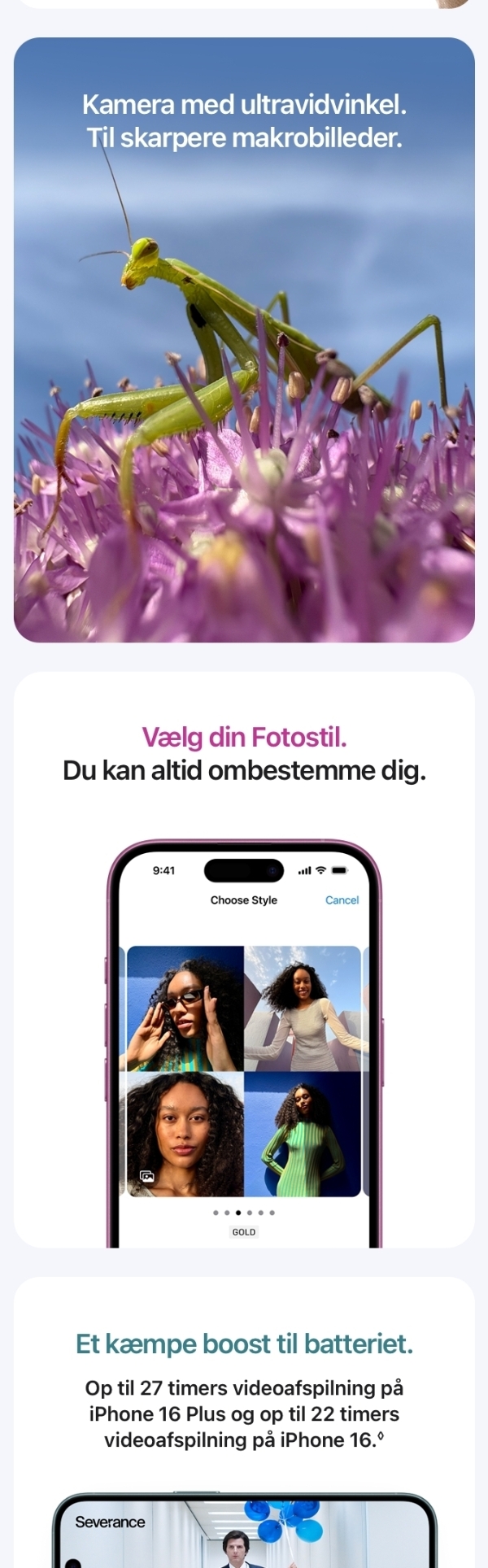 Apple iPhone 16 128 GB, hvid - POWER.dk