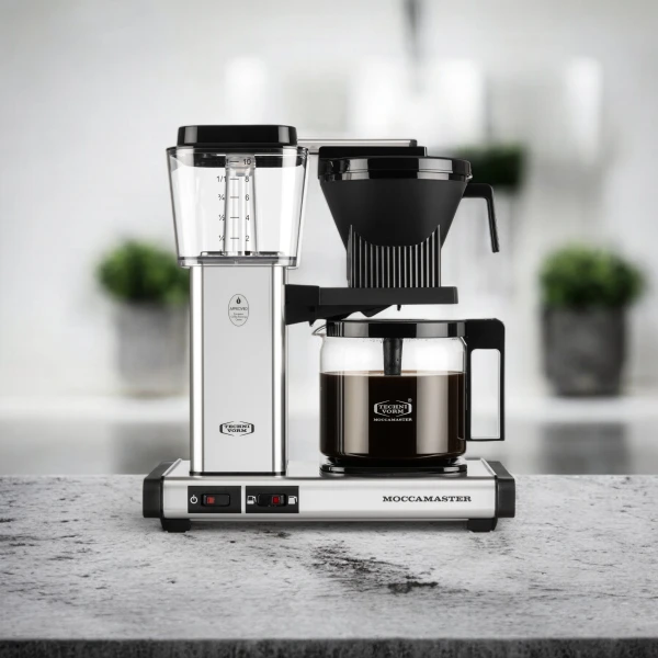 Moccamaster Optio kaffetrakter, Polished Silver - Power.no