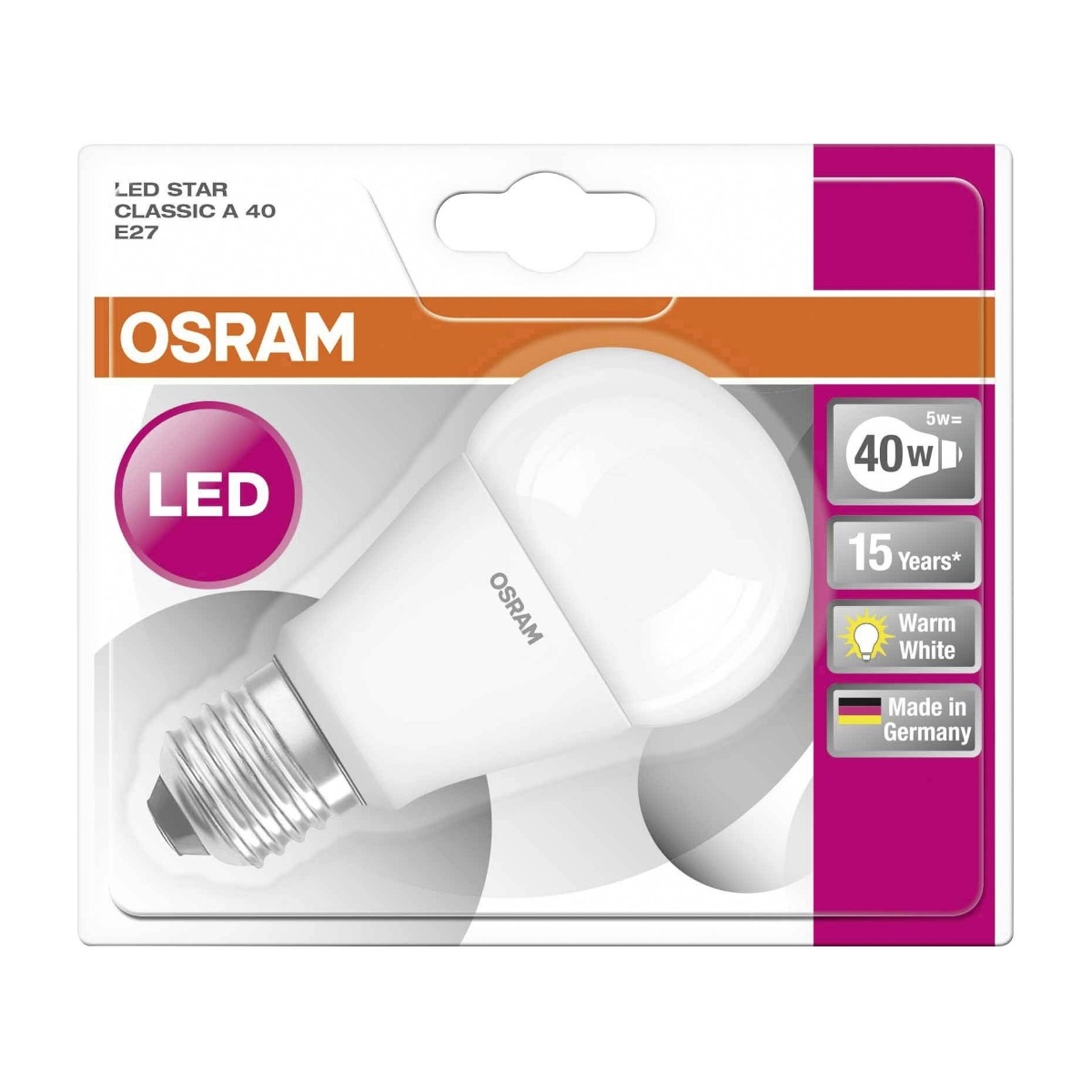OSRAM LED STAR STD 5,4W (40W) E27 - Power.fi